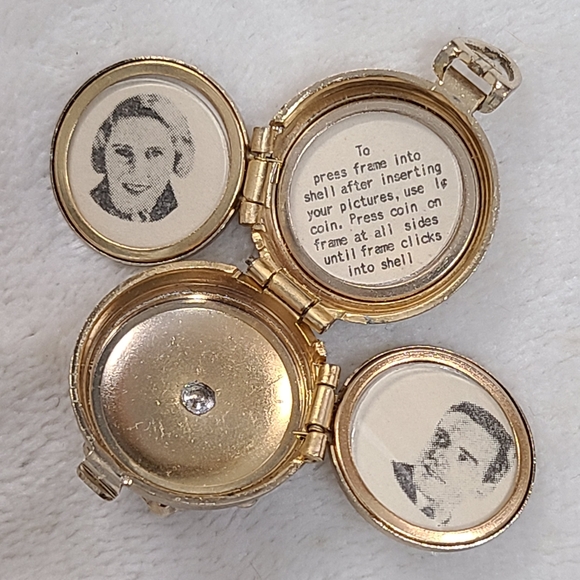 Coro | Jewelry | Vintage Coro Gold Tone Guilloche Floral Locket | Poshmark